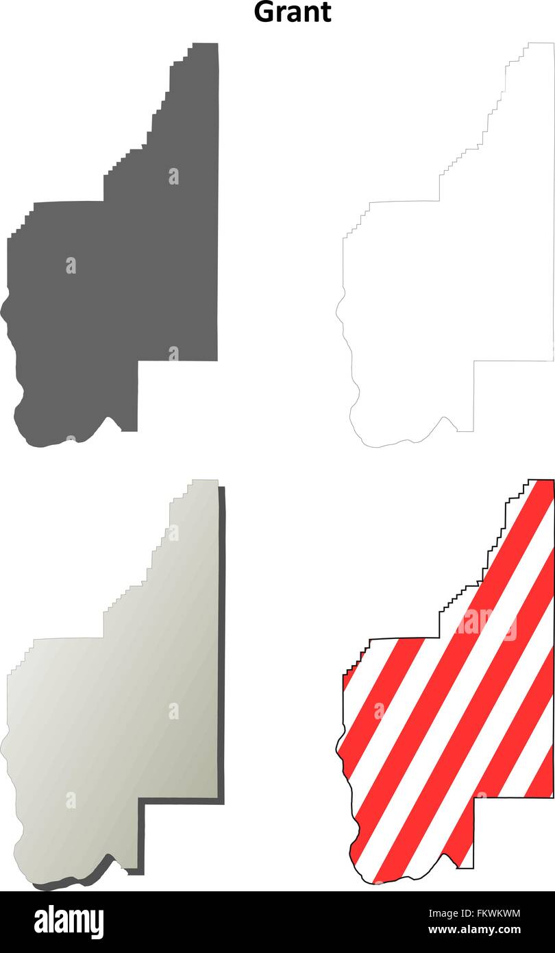 Grant County, Washington outline map set Stock Vector Image & Art - Alamy