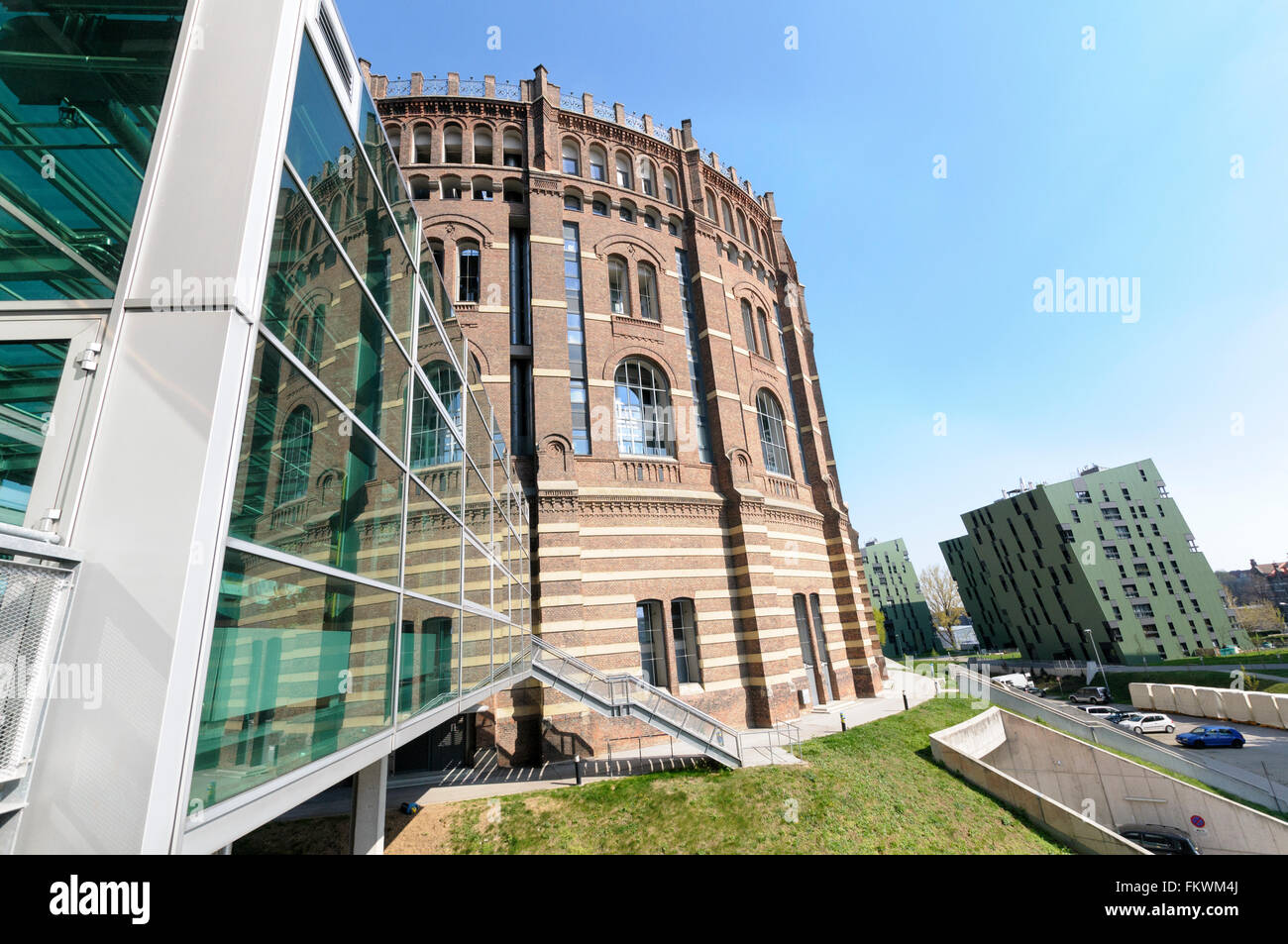 The gasometers of the former Vienna municipal gas works Gaswerk ...