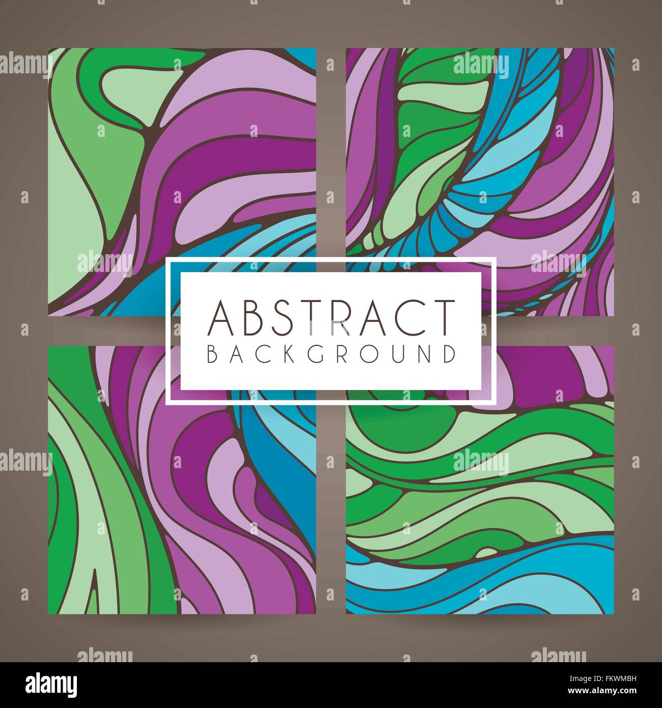 Set of four vector colorful intricate patterns. Doodle. Zentangle Stock ...