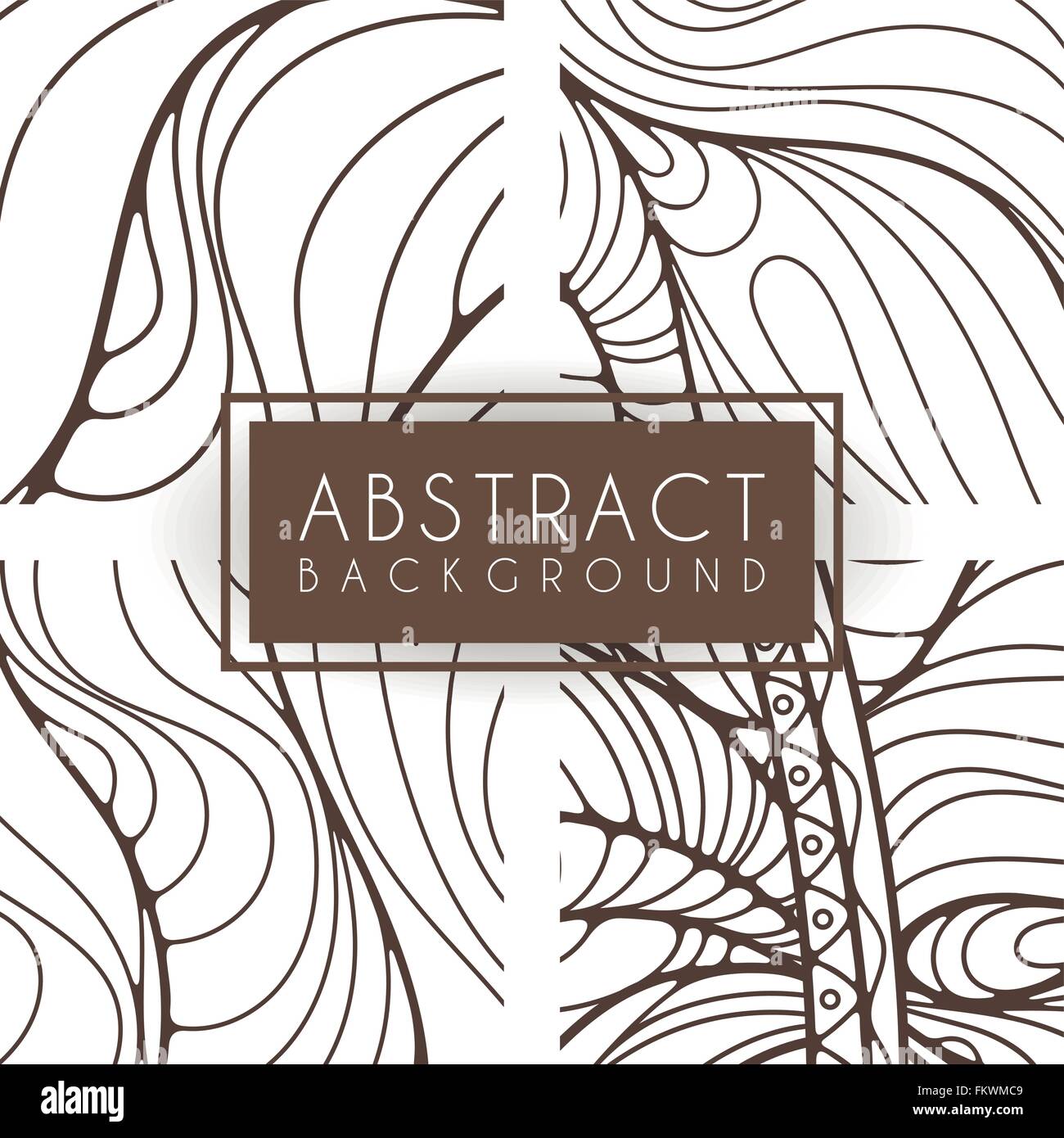 Set of four vector monochrome intricate patterns. Doodle. Zentangle ...