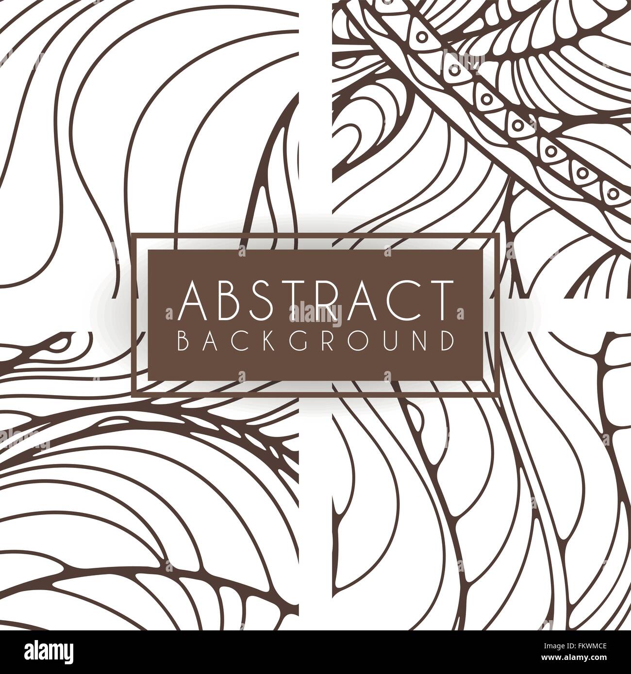 Set of four vector monochrome intricate patterns. Doodle. Zentangle ...