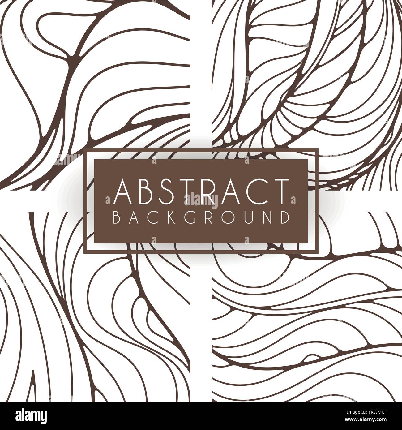 Set of four vector monochrome intricate patterns. Doodle. Zentangle ...