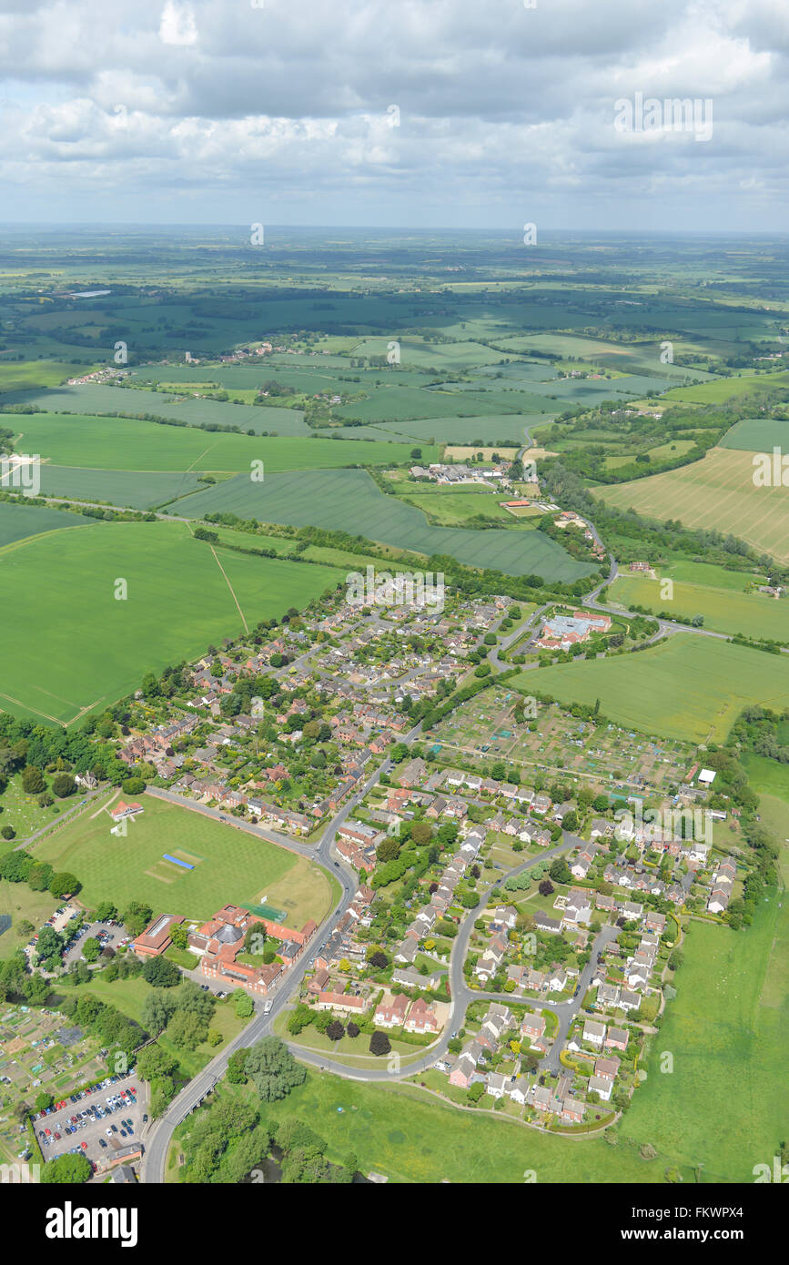 General aerial views of the Suffolk town of Hadleigh Stock Photo - Alamy