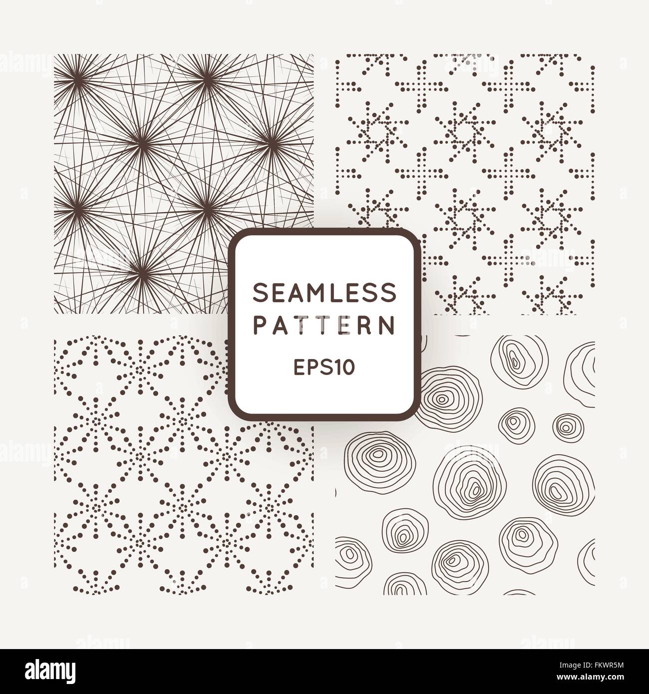 A set of four vector patterns in monochrome Stock Vector Image & Art ...