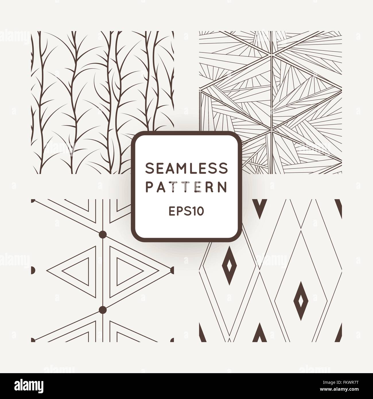 Set of four vector abstract seamless grunge patterns Stock Vector Image ...
