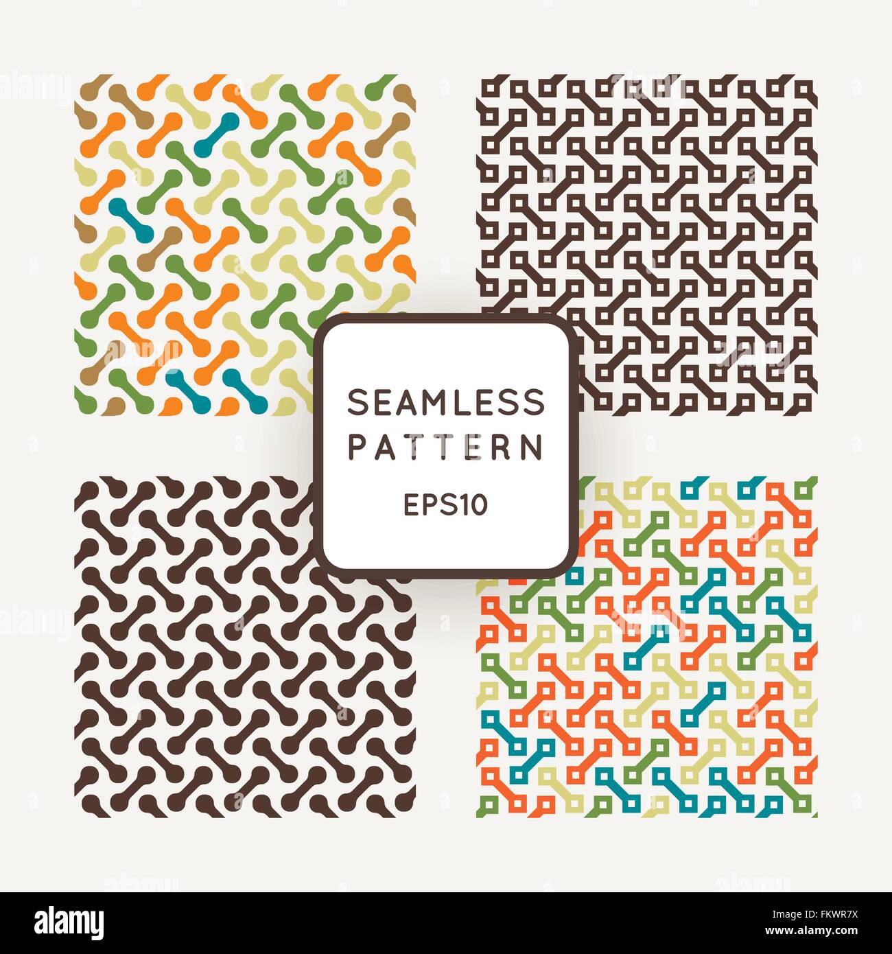 Set of four vector abstract seamless patterns digital Stock Vector ...