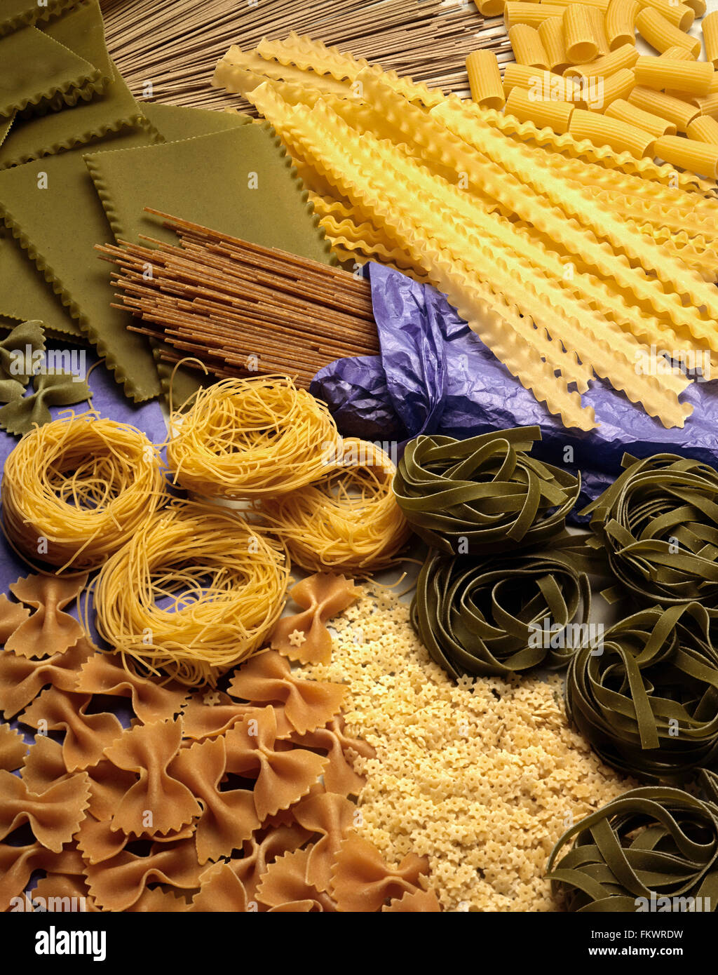 Still life of Pasta varieties Stock Photo - Alamy
