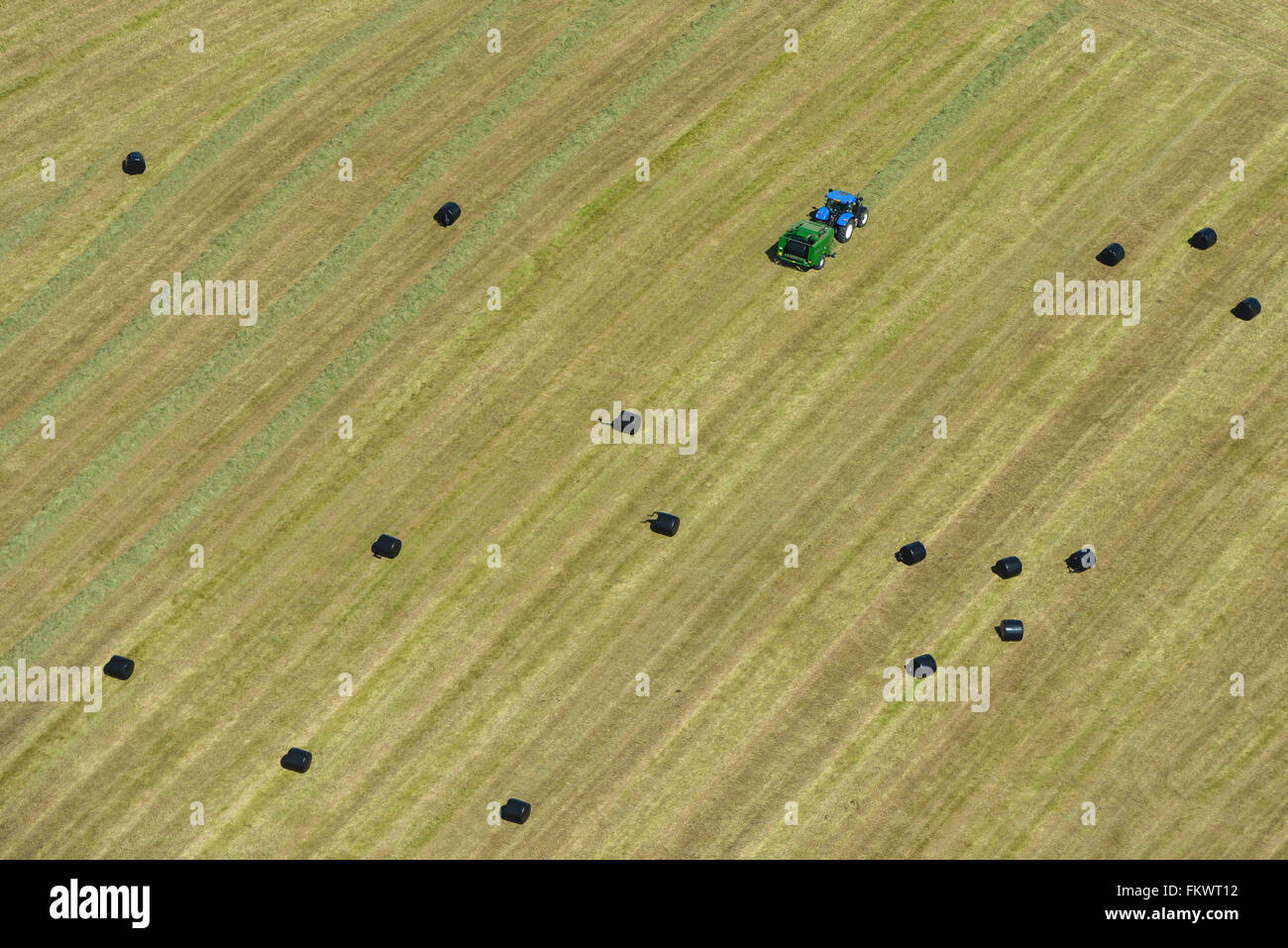 An aerial view of farming in Cornwall Stock Photo - Alamy