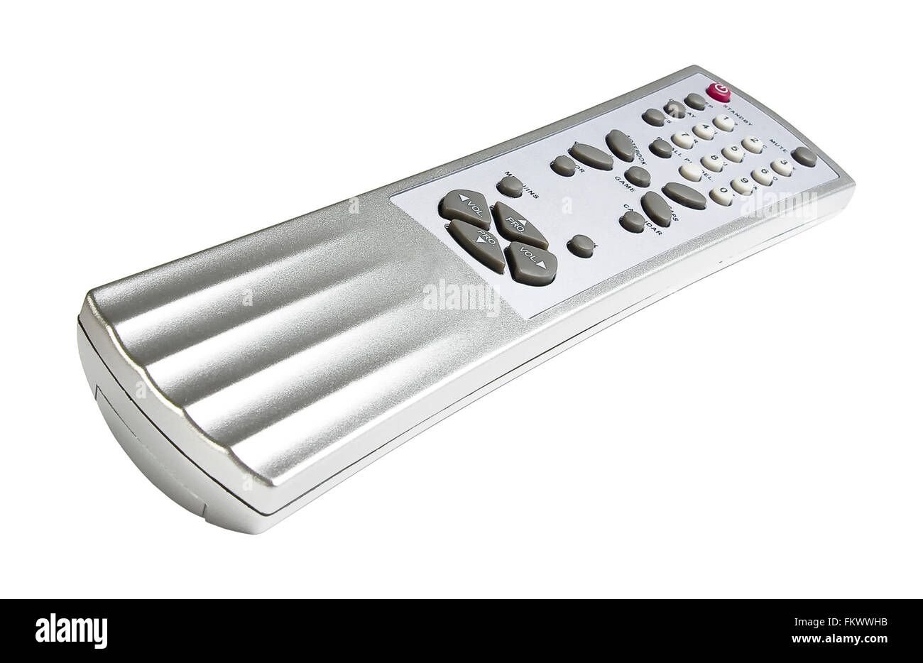 TV remote control isolated on white background Stock Photo - Alamy