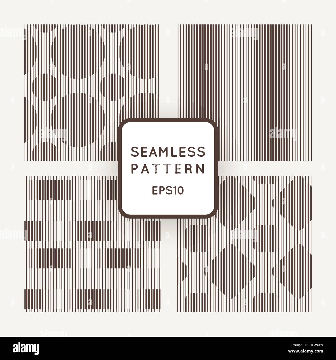 A set of four vector seamless pattern of parallel lines of varying ...