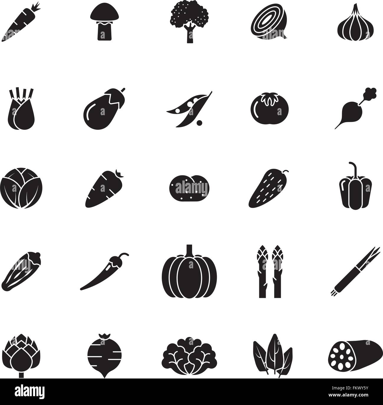 Root vegetables set Stock Vector Images - Alamy
