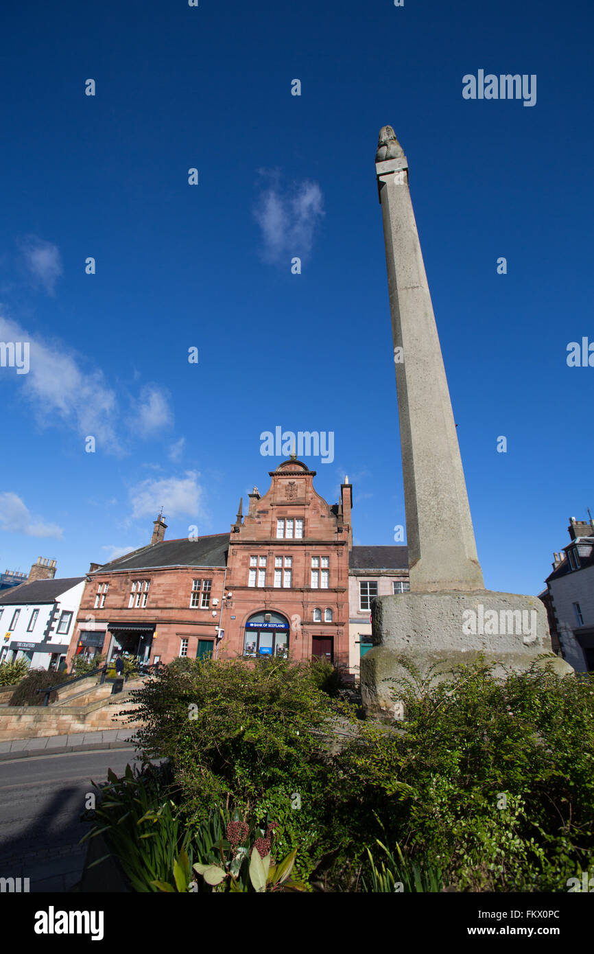 Town of Melrose, Scotland. Picturesque view of Melrose Town Centre with ...