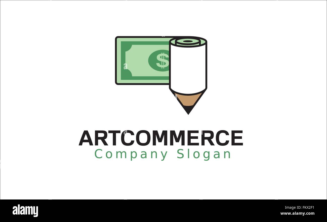 Creative Dollar Money Cash Paper Pencil Symbol Logo Vector Icon Design ...
