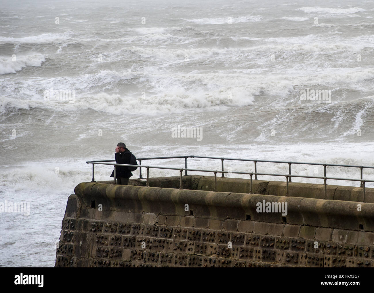 People take to the beach as Storm Imogen lashes Brighton Beach with ...