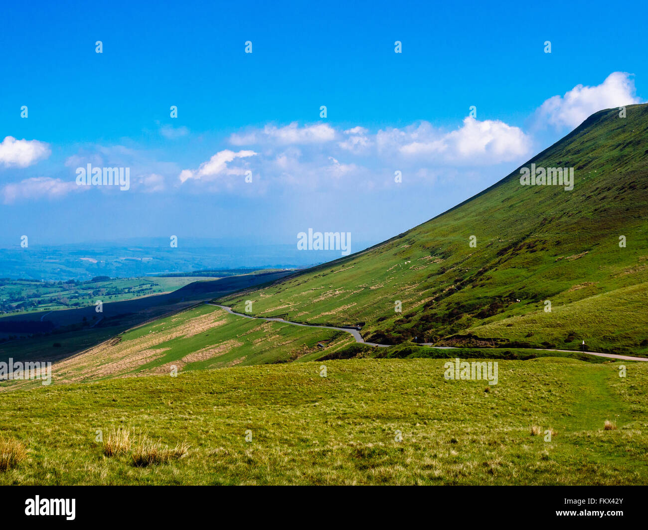 View of Gospel Pass from mountain of Twmpa (also known as Lord Hereford ...