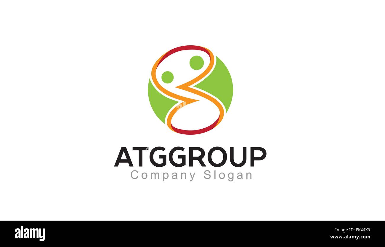 Creative Green Body Circle Logo Symbol Design Illustration Stock Vector ...