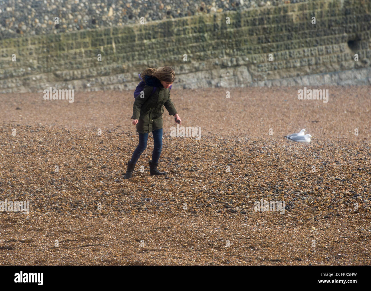 People take to the beach as Storm Imogen lashes Brighton Beach with ...