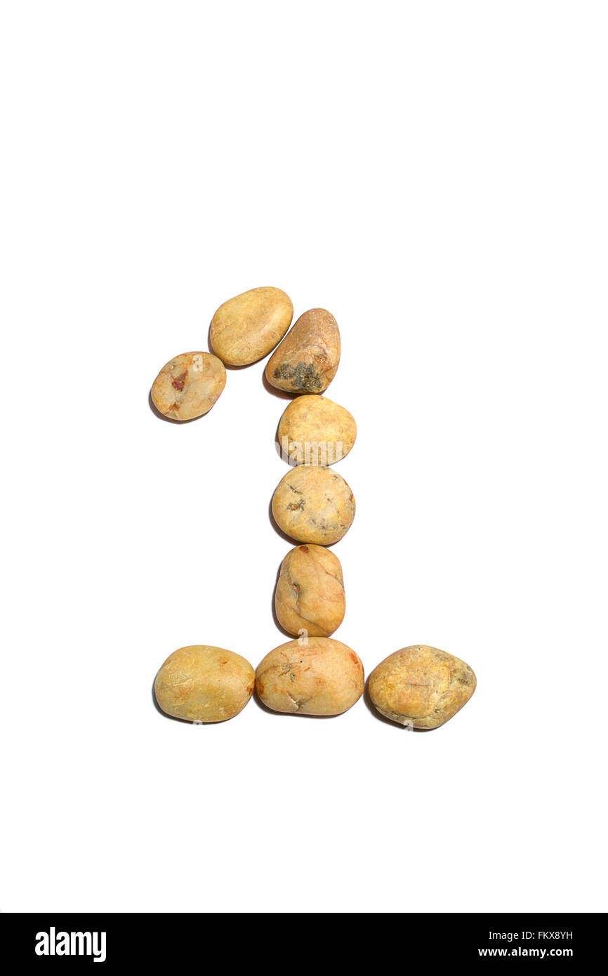 collection of numbers of stone close-up isolated on white Stock Photo ...