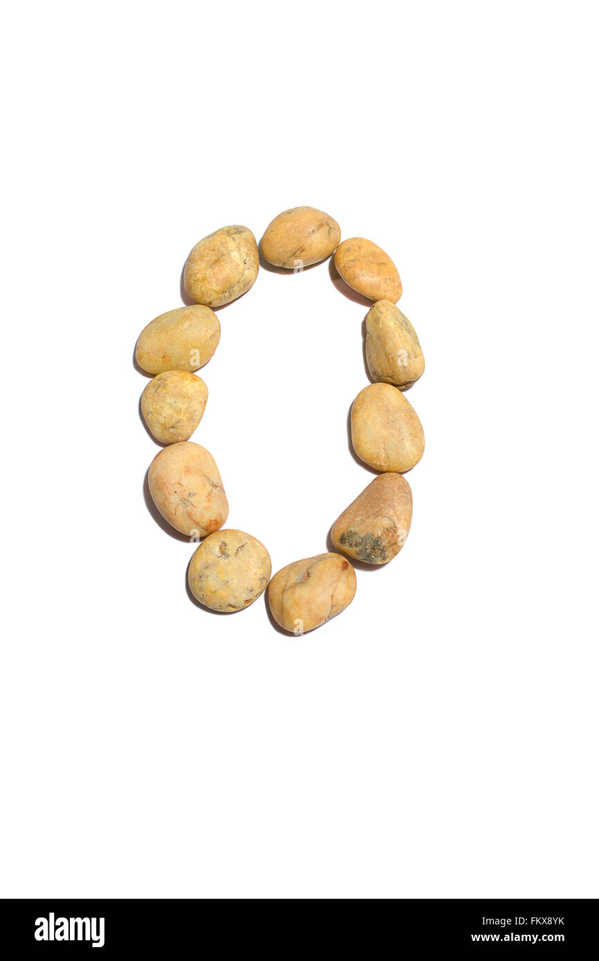 collection of numbers of stone close-up isolated on white Stock Photo ...