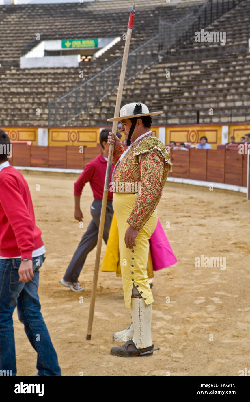 BADAJOZ, SPAIN, MAY 11: Training bullfight behind closed doors, on May ...