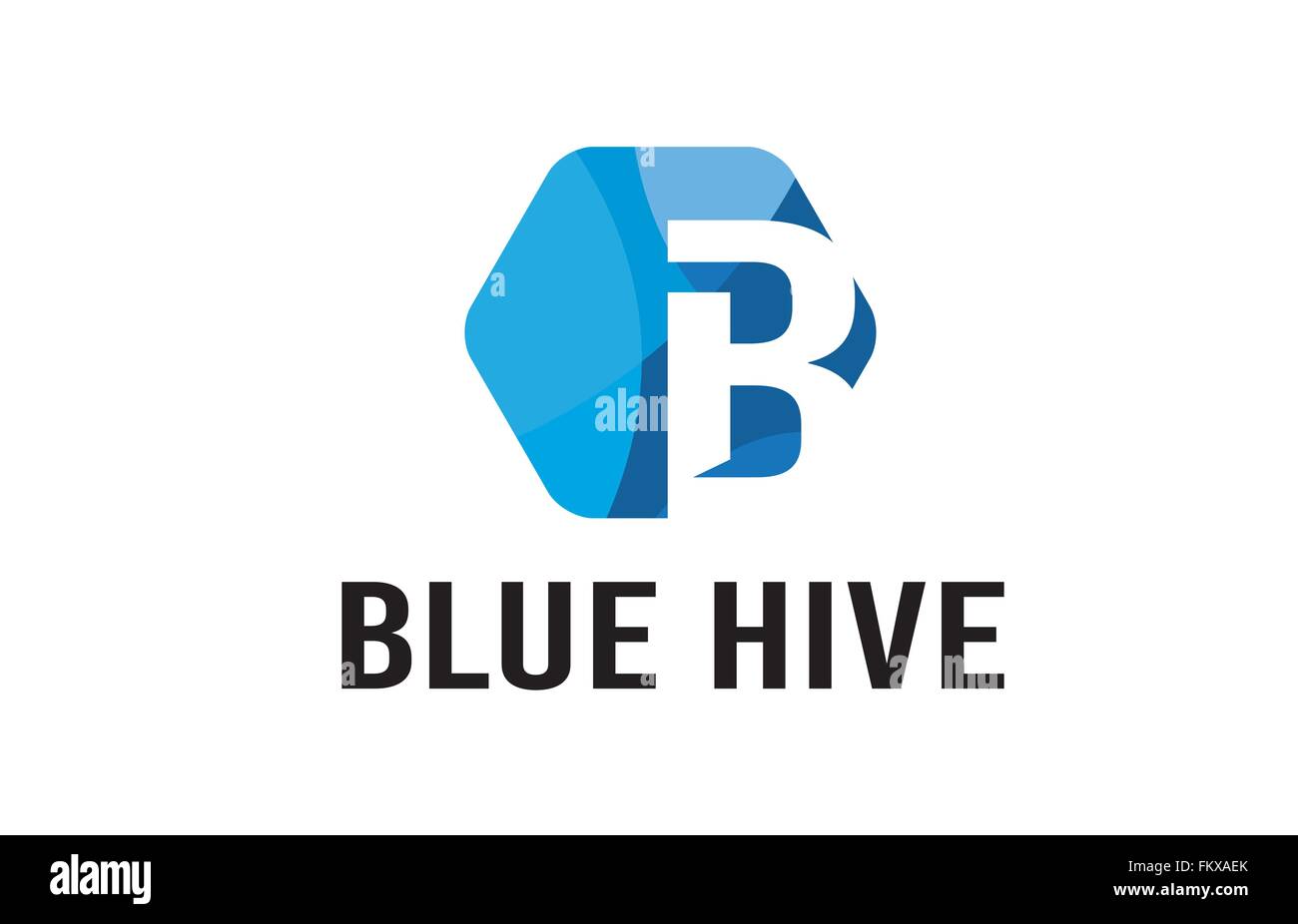 Blue Hive hexagonal letter logo design symbol Design Illustration Stock ...