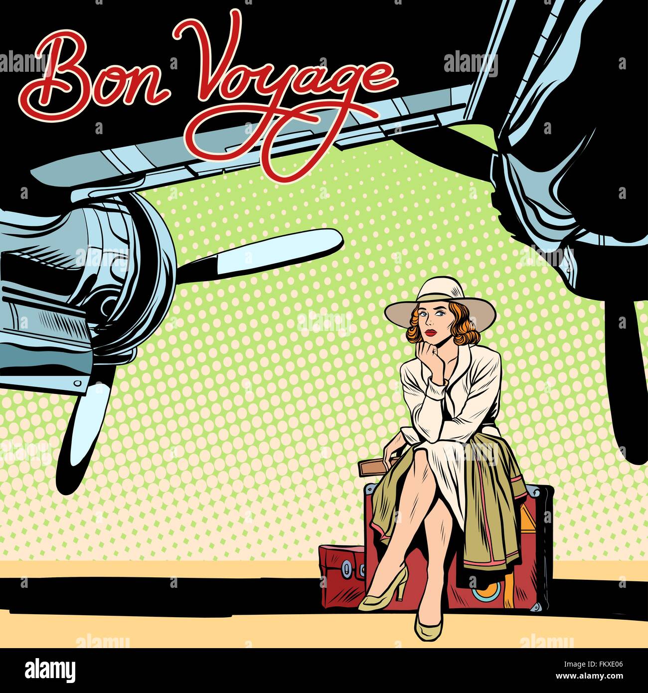 Woman and bon voyage hi-res stock photography and images - Alamy