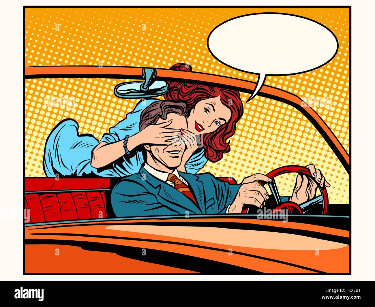 Pop art man driving Stock Vector Images - Alamy