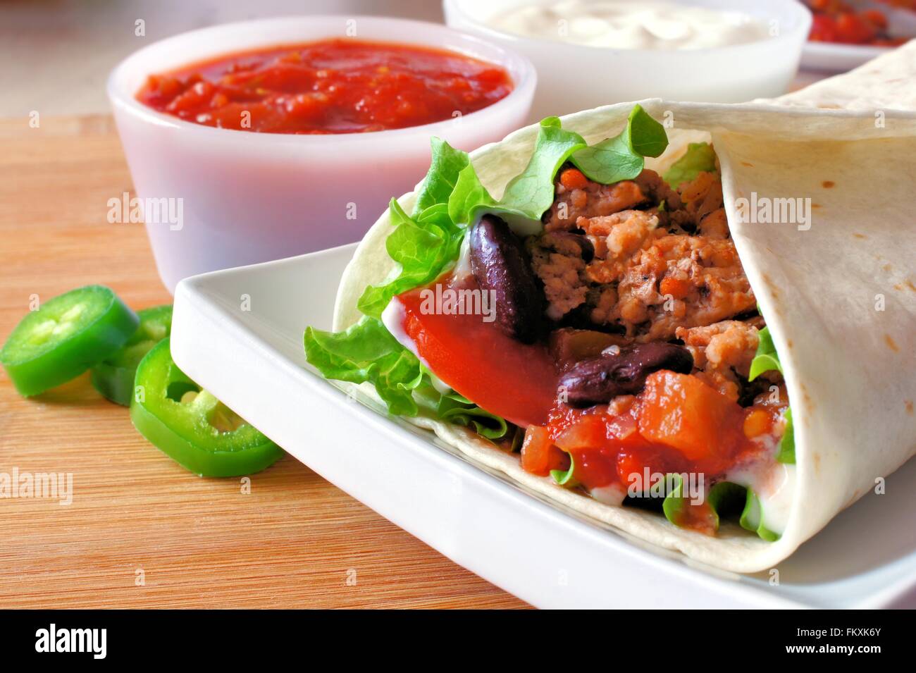 Taco burrito restaurant hi-res stock photography and images - Alamy