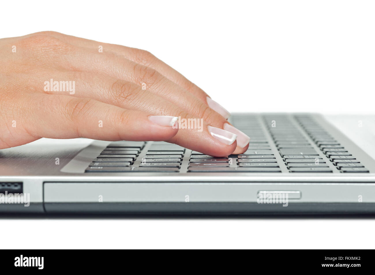 Female hand working on computer hi-res stock photography and images - Alamy