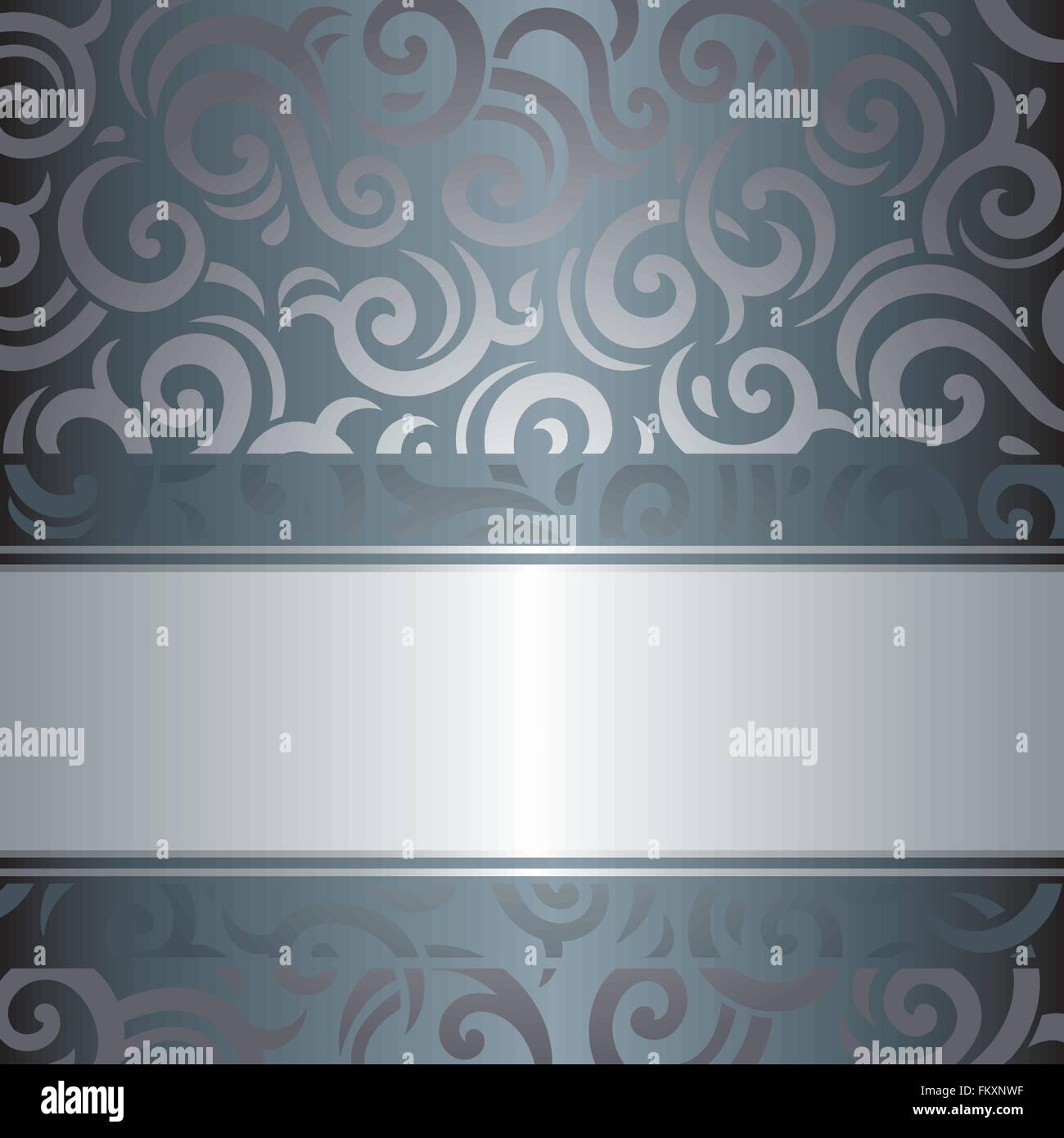 Silver luxury vintage vector pattern wallpaper invitation retro design ...