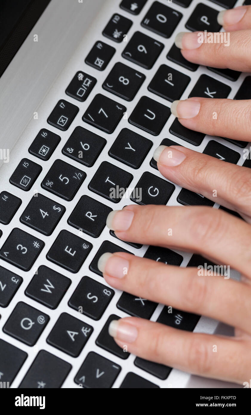 Hand fingers typing hi-res stock photography and images - Alamy