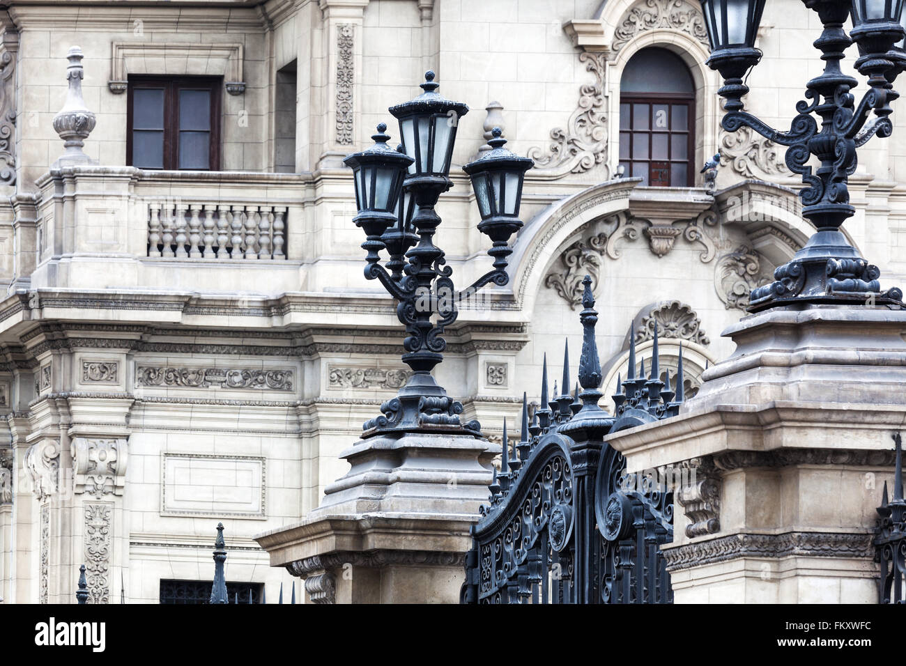 street lights at the presidential palace in Peru Stock Photo - Alamy