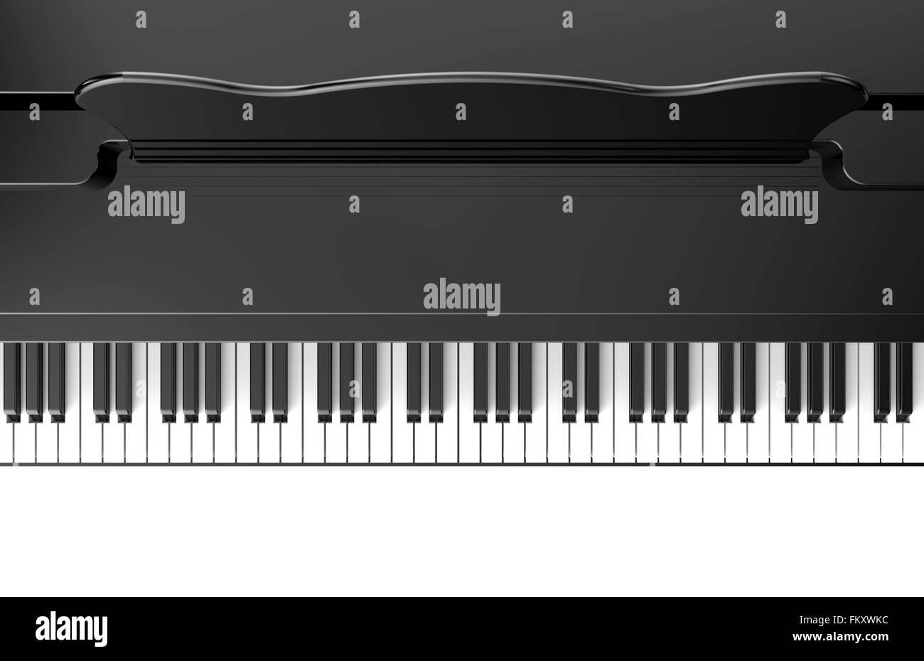 Top of piano isolated on a white background Stock Photo - Alamy