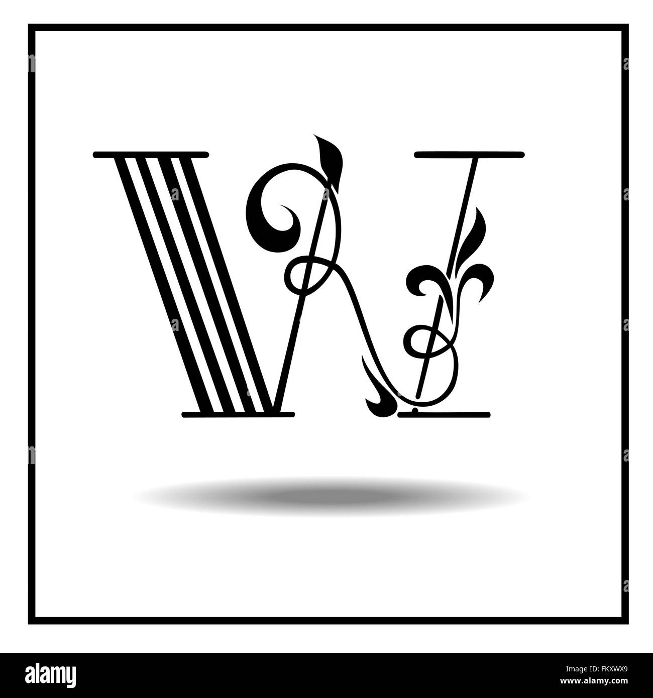 Letter W made with leaves Stock Vector Image & Art - Alamy