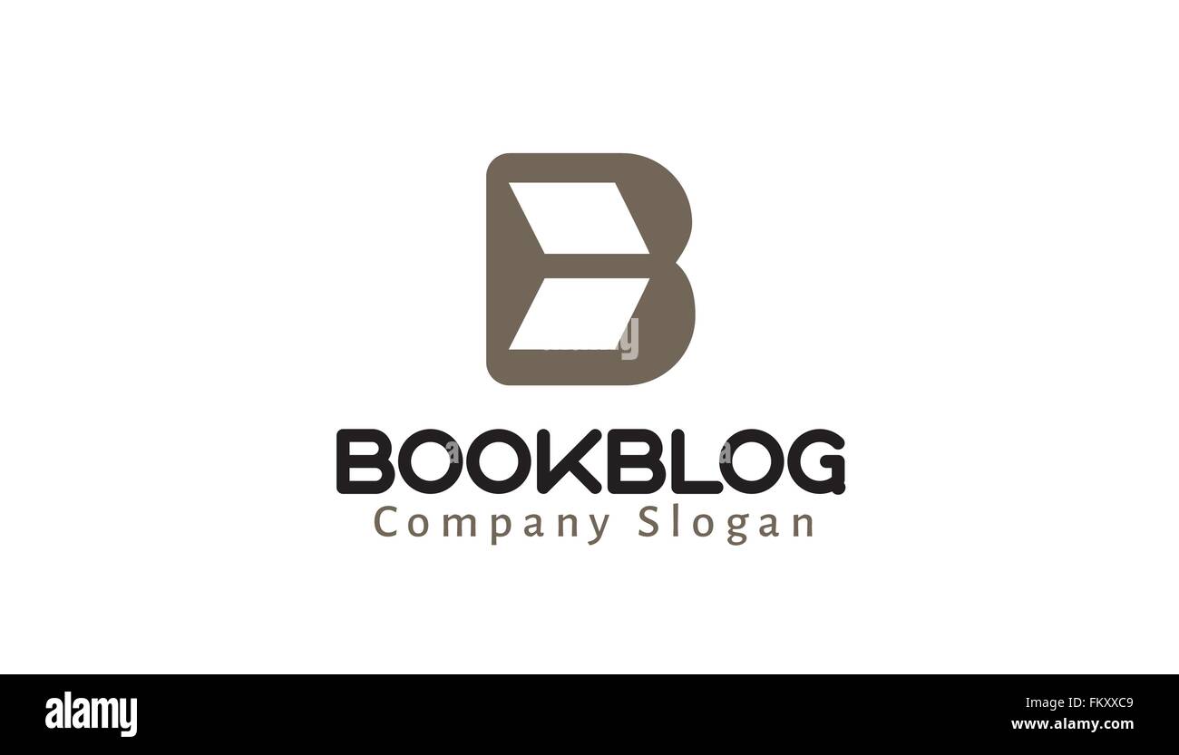 Book B Letter Logo Vector Symbol Design Illustration Stock Vector Image ...