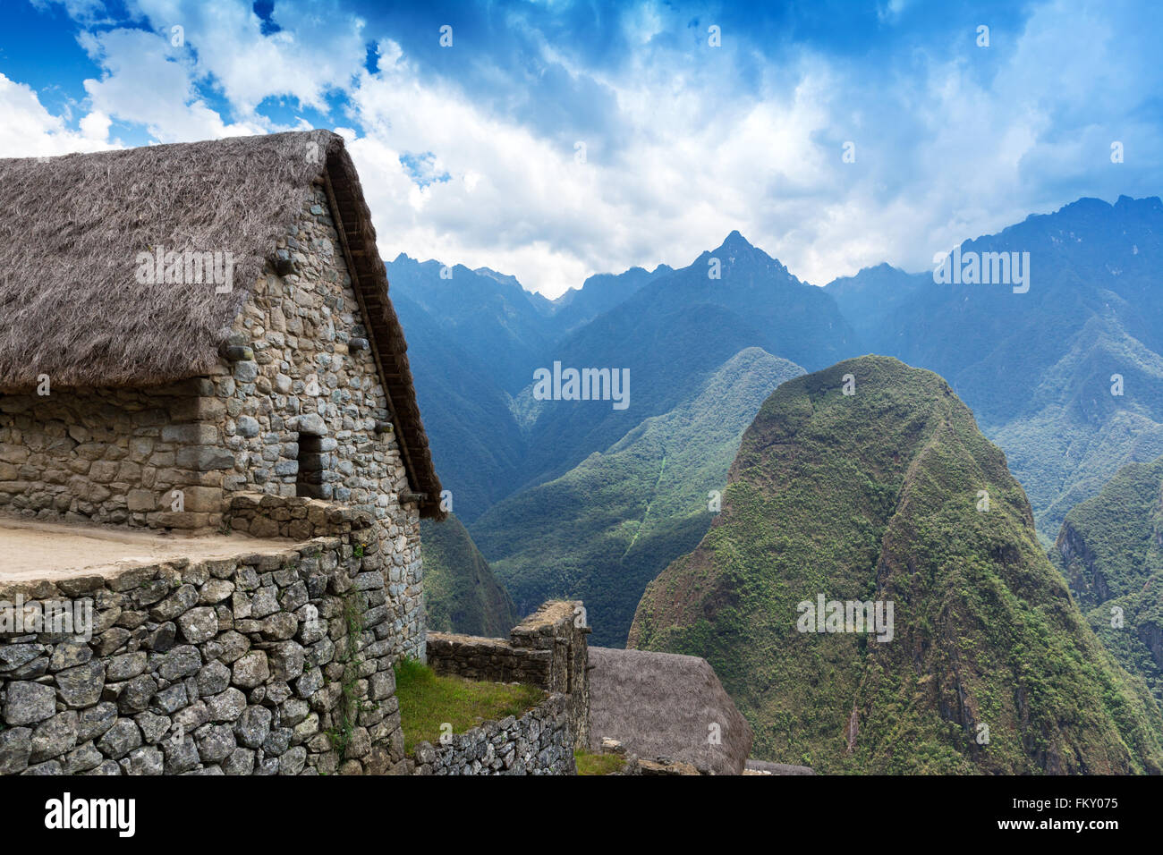 ancient stone house in Machu Picchu Stock Photo - Alamy