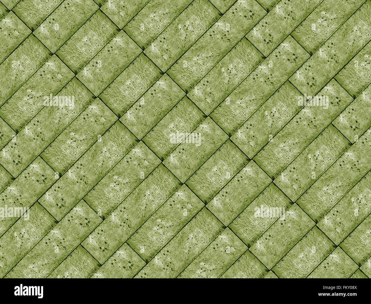 Sidewalk diagonal pattern background in green tones Stock Photo - Alamy