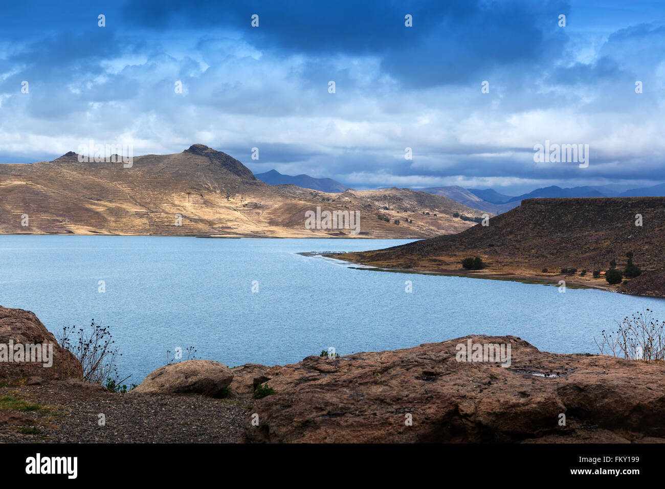 mountain lake in the highlands of Peru Stock Photo - Alamy