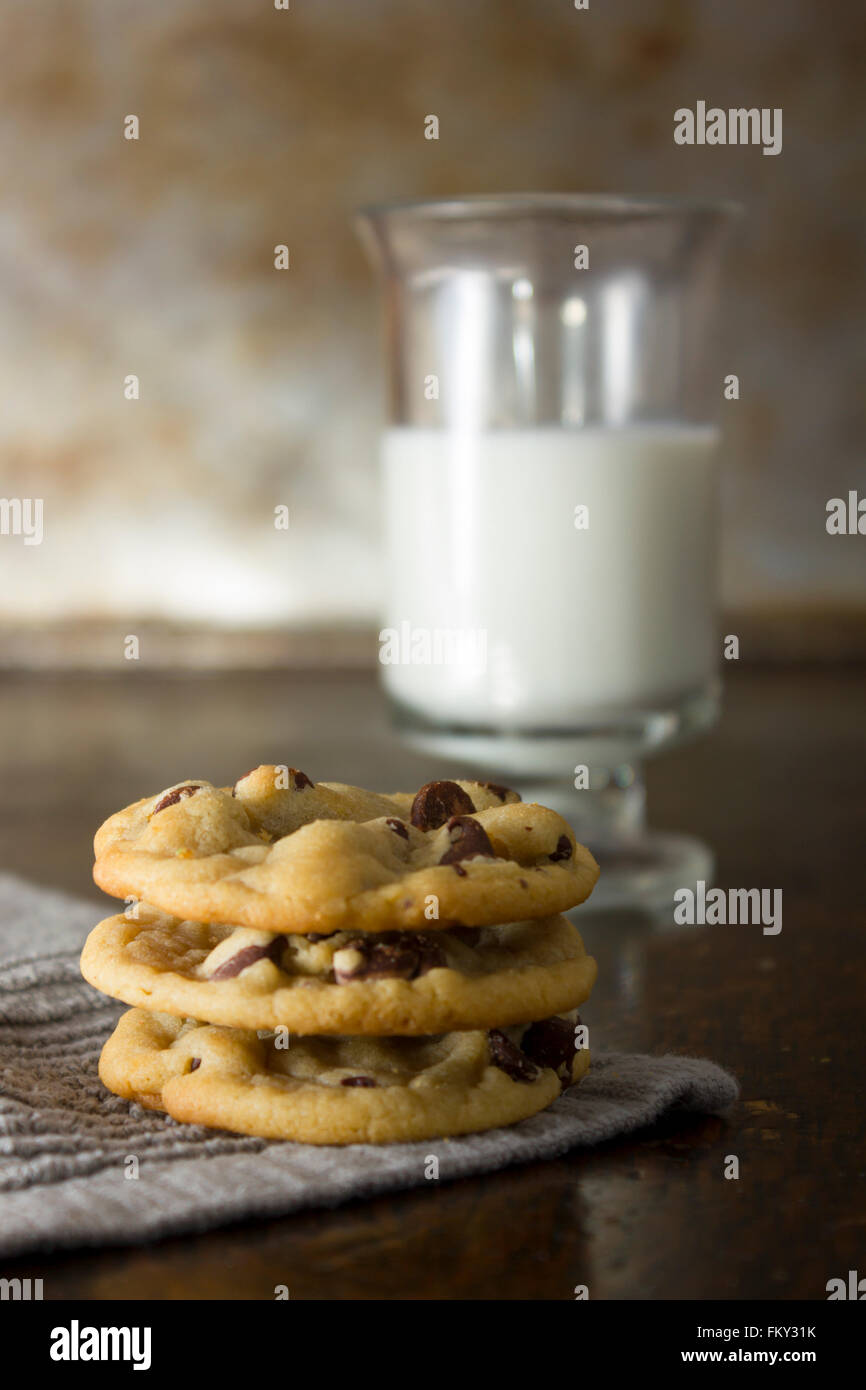 Freshly Baked Homemade Chocolate Chip Cookies Stock Photo - Alamy