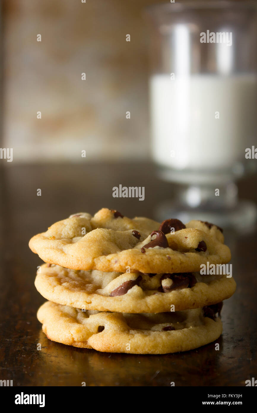 Freshly Baked Homemade Chocolate Chip Cookies Stock Photo - Alamy
