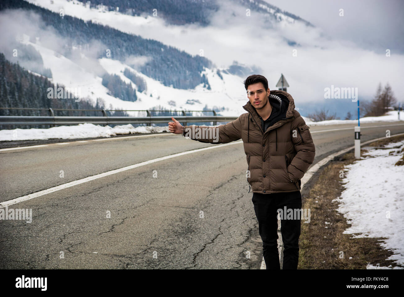 Thumb a ride hi-res stock photography and images - Alamy