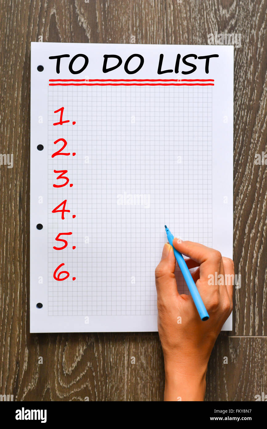 Daily task list hi-res stock photography and images - Alamy