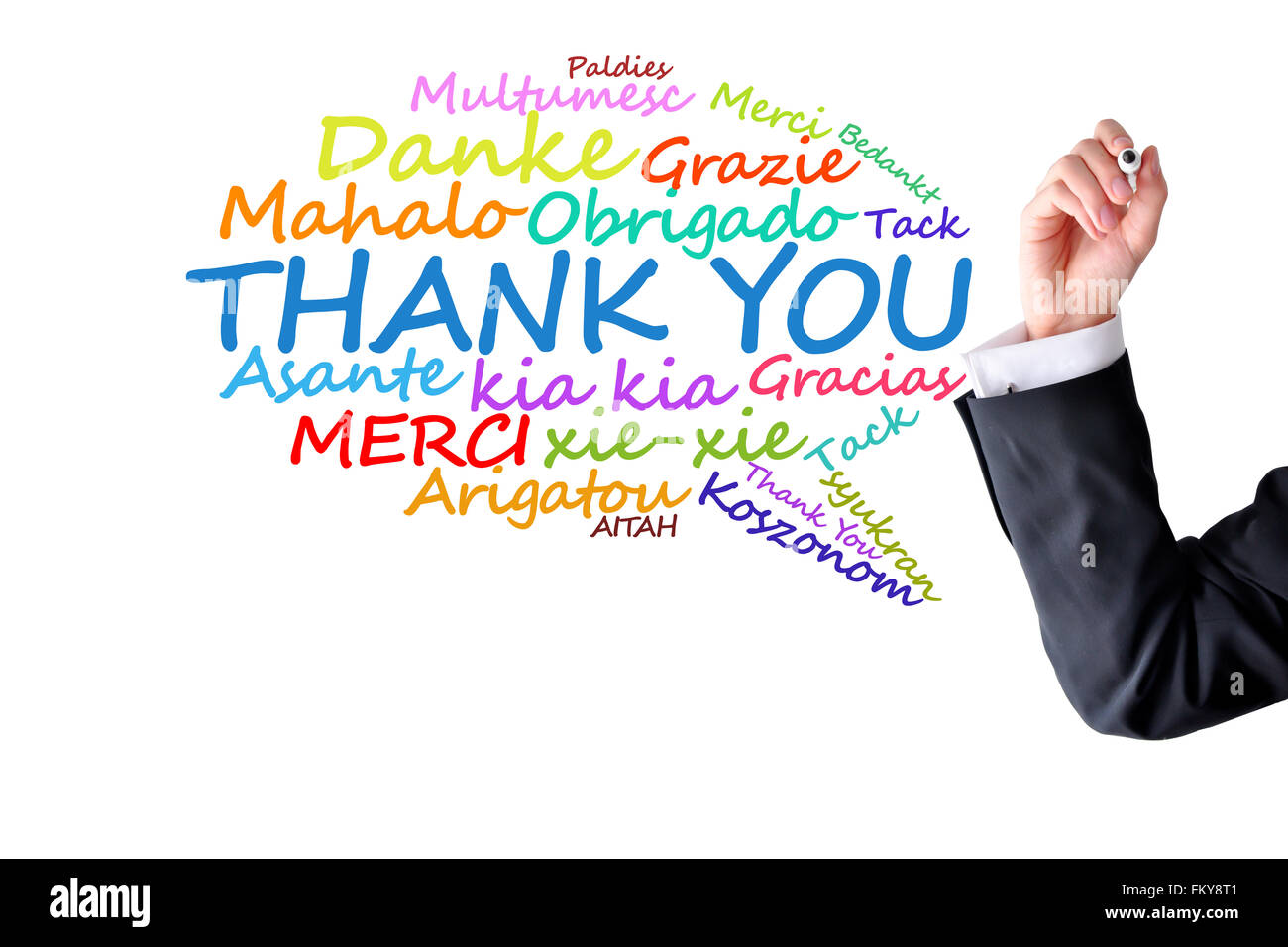 Thank you in different languages hi-res stock photography and images ...