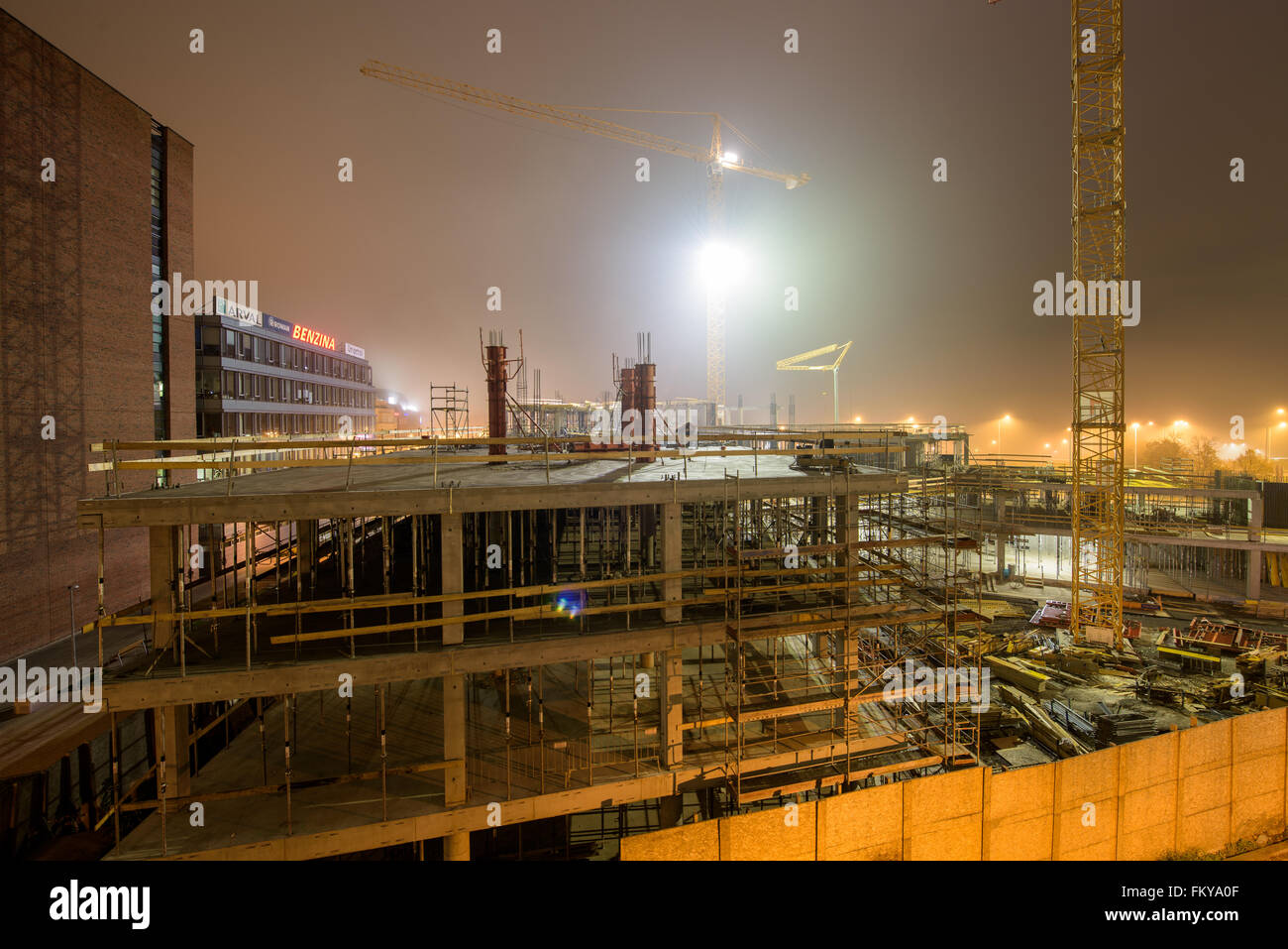 Construction Site At Night New Images Reveal Progress On HS2's Forked
