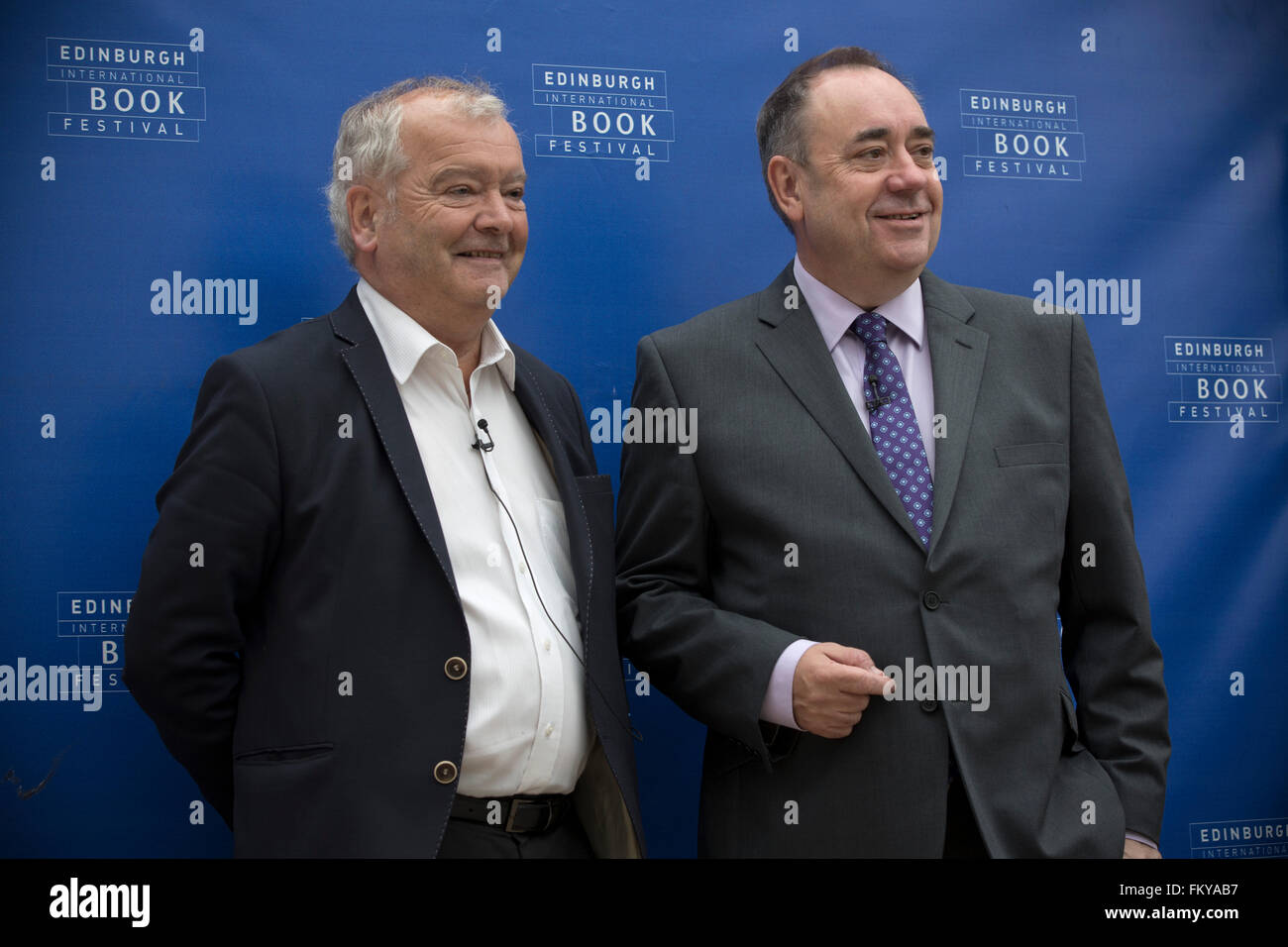 The First Minister of Scotland, Alex Salmon MSP (centre), pictured at ...