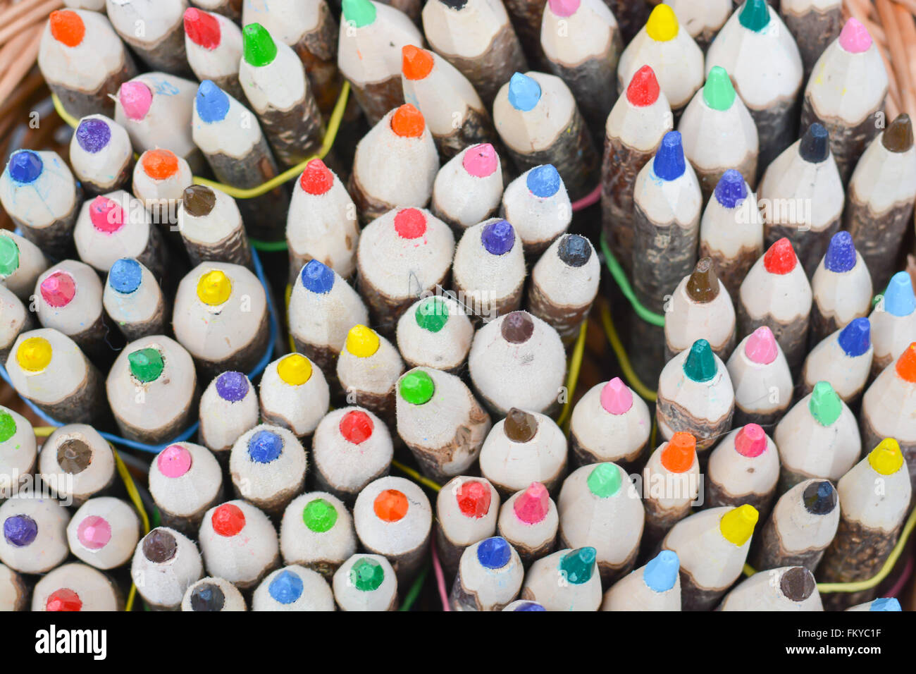 Multi colored pencils Stock Photo - Alamy