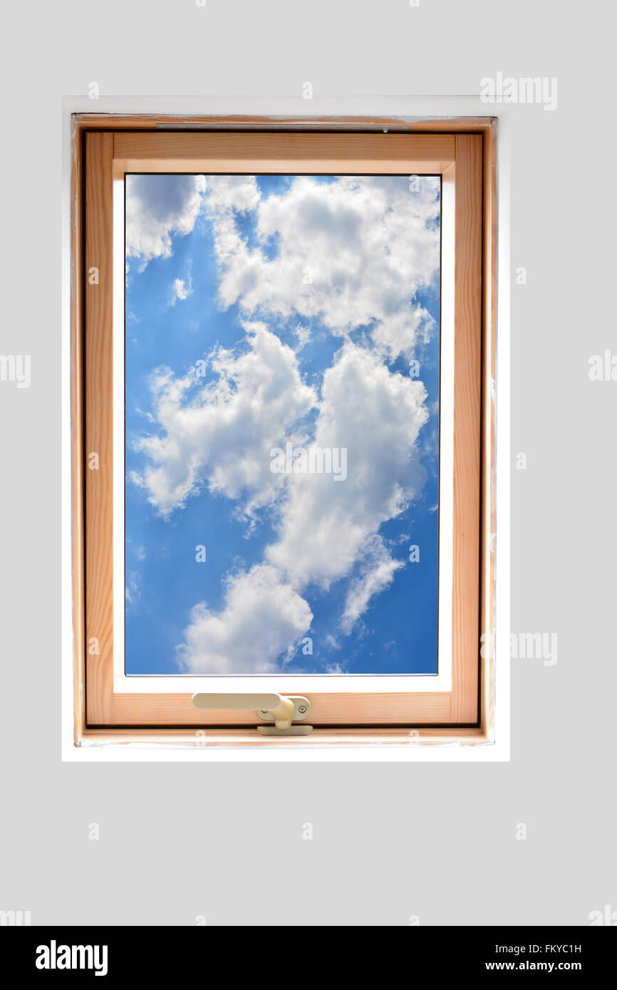 Looking out the window frame Stock Photo - Alamy