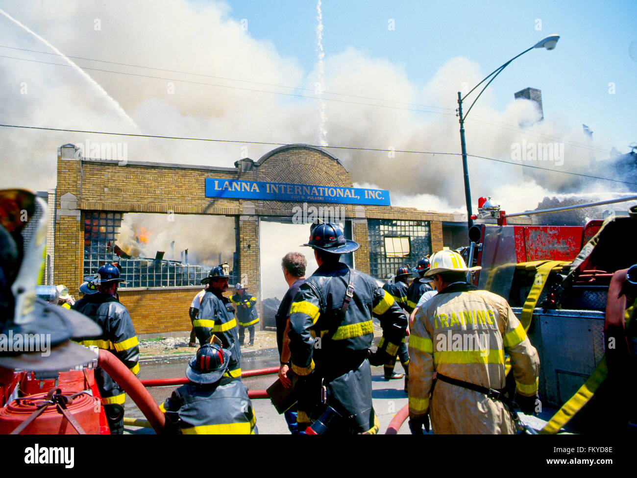 Chicago, Illinois 8-1-1988 A multiple alarm fire whipped thru the Lanna ...