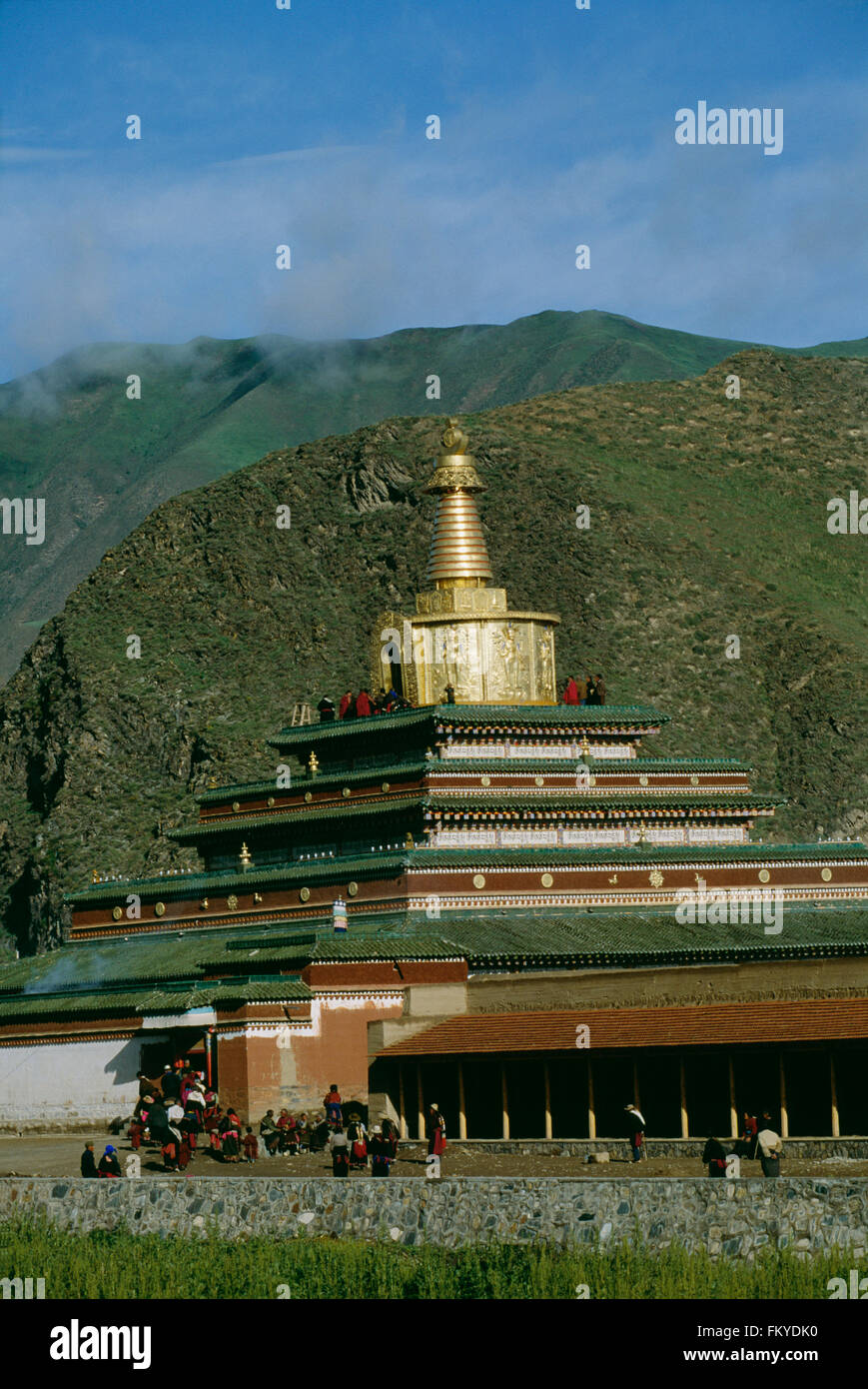 The Labrang Buddhist Monastery at Xiahe, Gansu Province, China Stock ...
