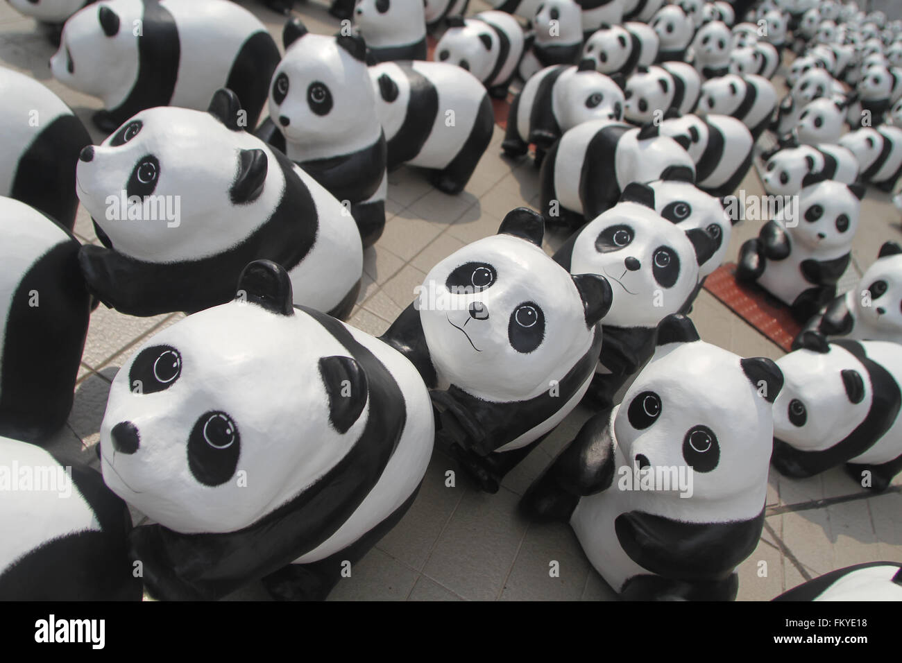 Bangkok, Thailand. 10th Mar, 2016. The 1600 Pandas exhibition by French ...